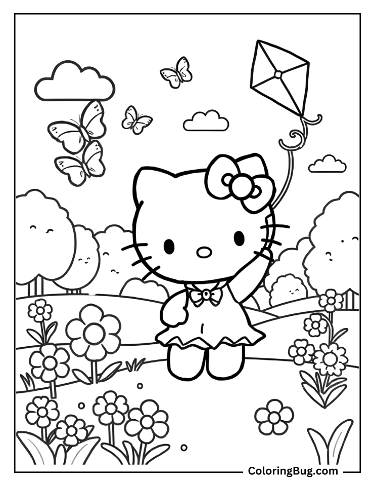 165+ Hello Kitty Coloring Pages (Free Printable PDFs)