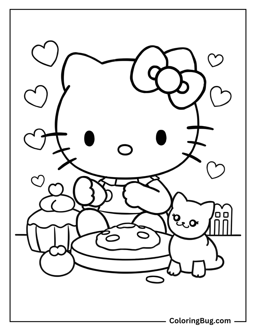 165+ Hello Kitty Coloring Pages (Free Printable PDFs)