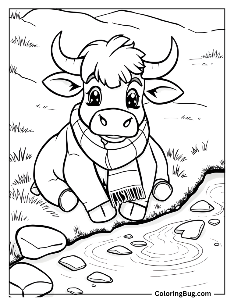 40 Highland Cow Coloring Pages (Free Printable PDFs)