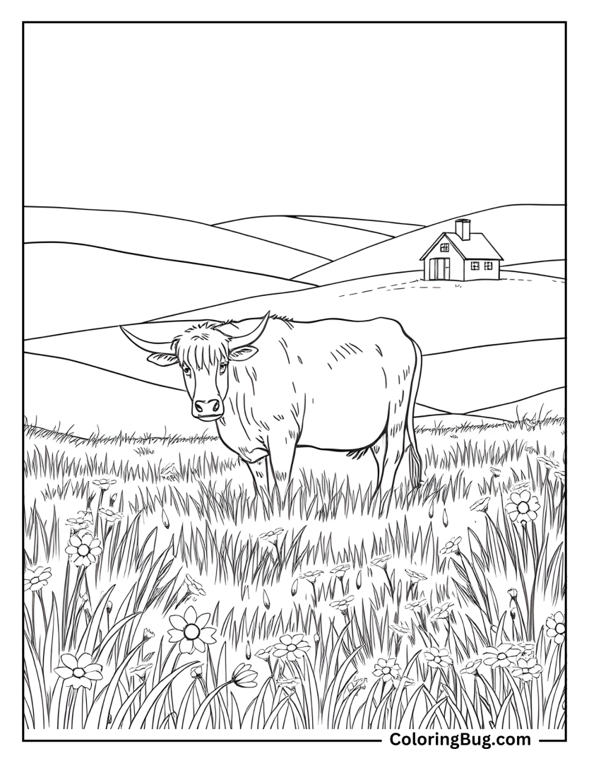 40 Highland Cow Coloring Pages (Free Printable PDFs)