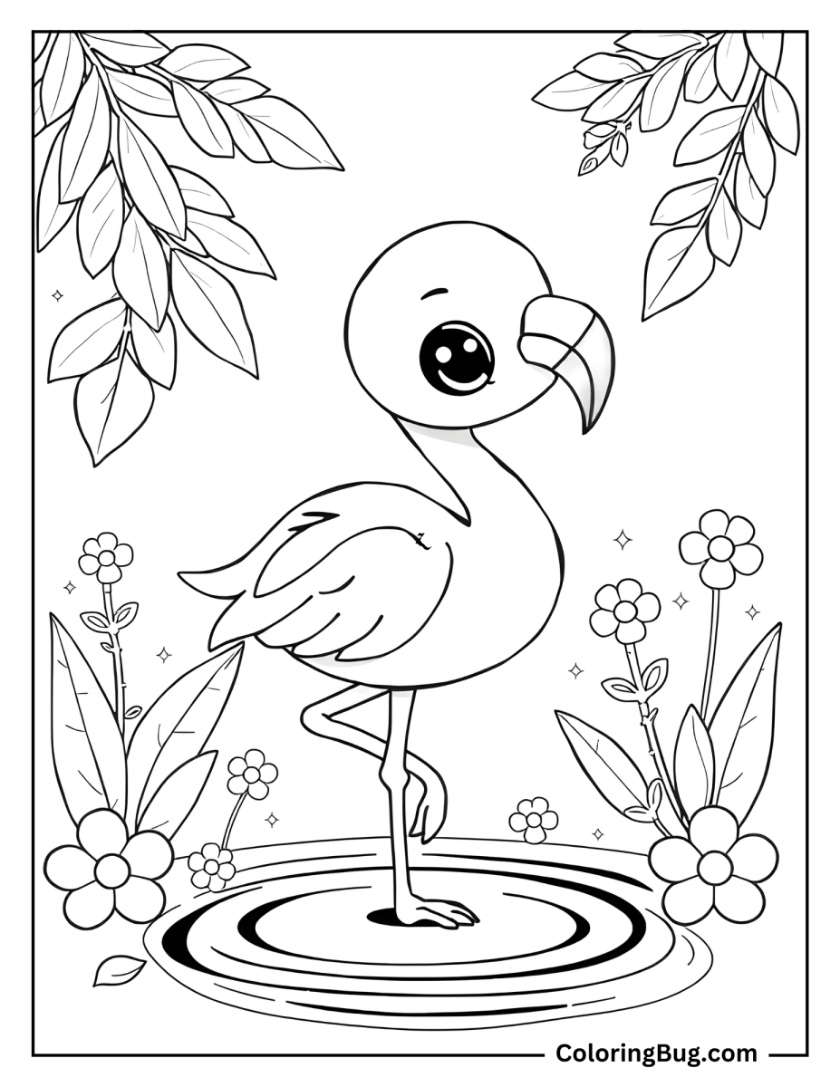 30 Flamingo Coloring Pages (Free Printable PDFs)