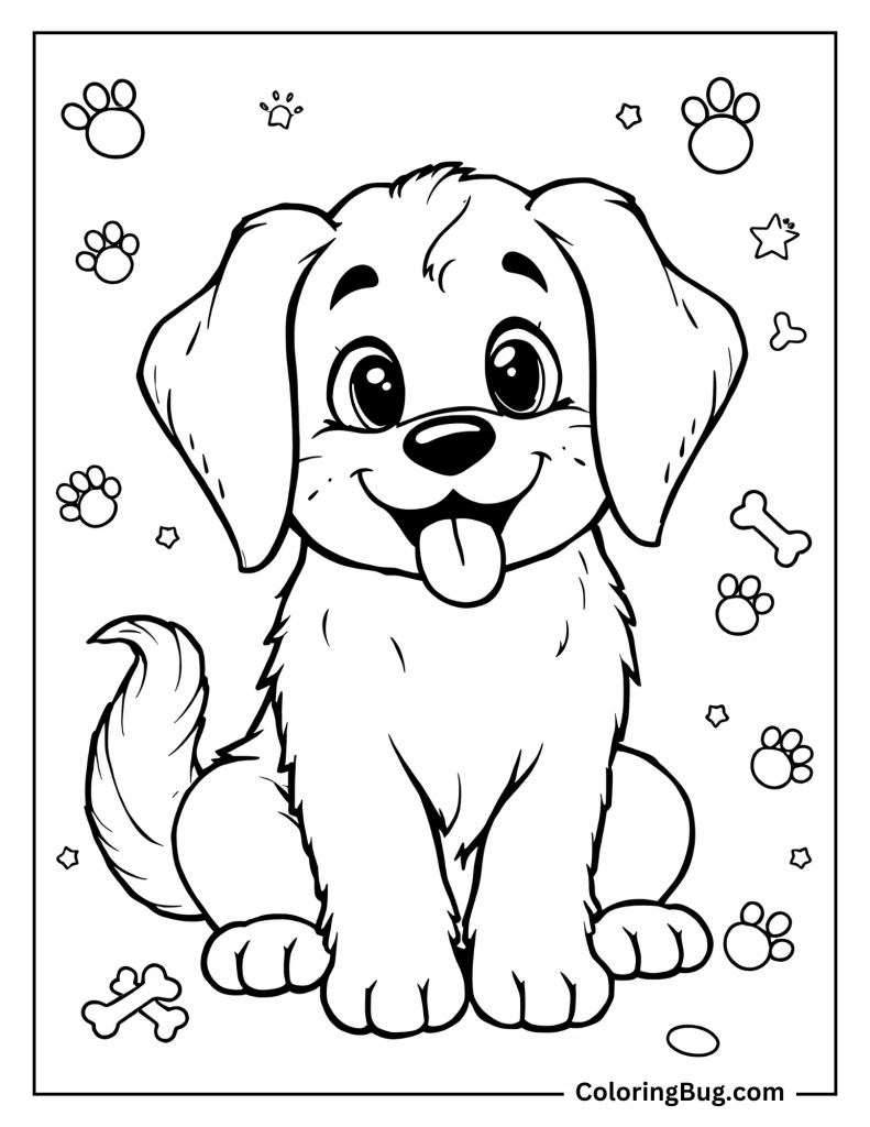 30 Golden Retriever Coloring Pages (Free Printable PDFs)