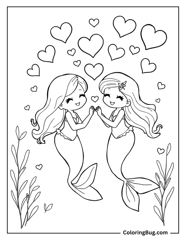 70 Mermaid Coloring Pages (Free Printable PDFs)