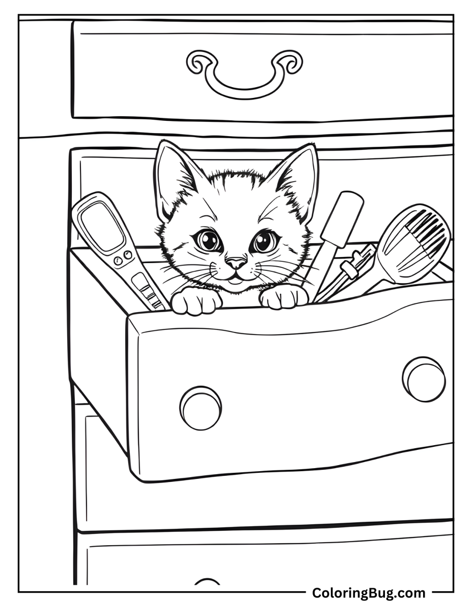 50 Cute Kittens Coloring Pages (Free Printable PDFs)