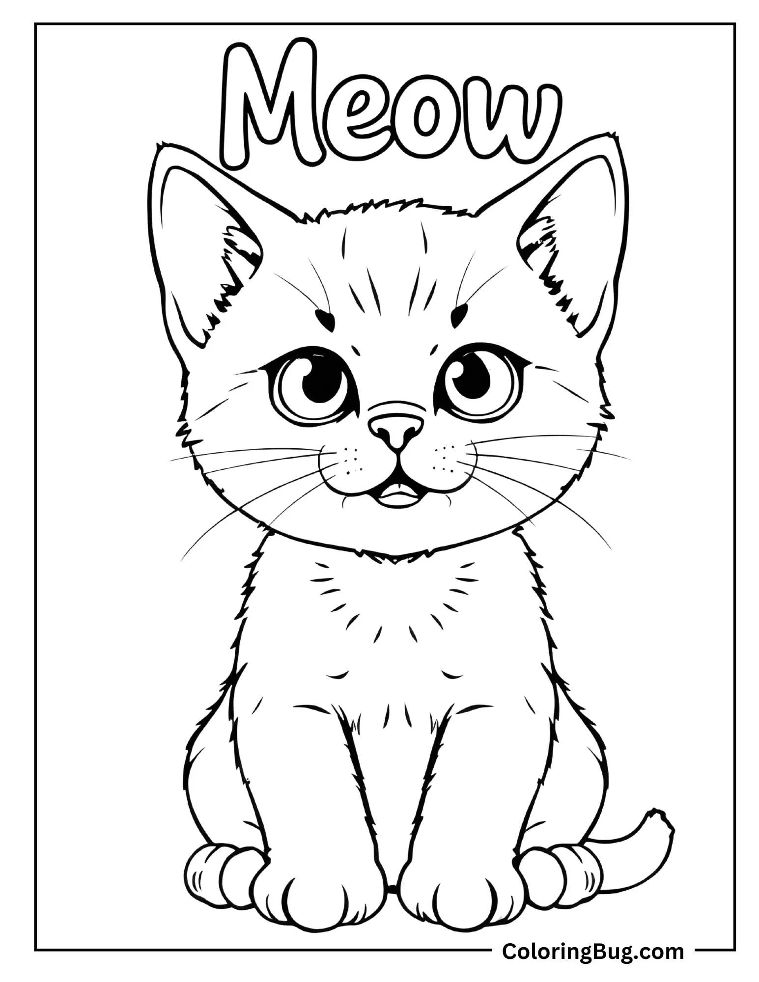 50 Cute Kittens Coloring Pages (Free Printable PDFs)
