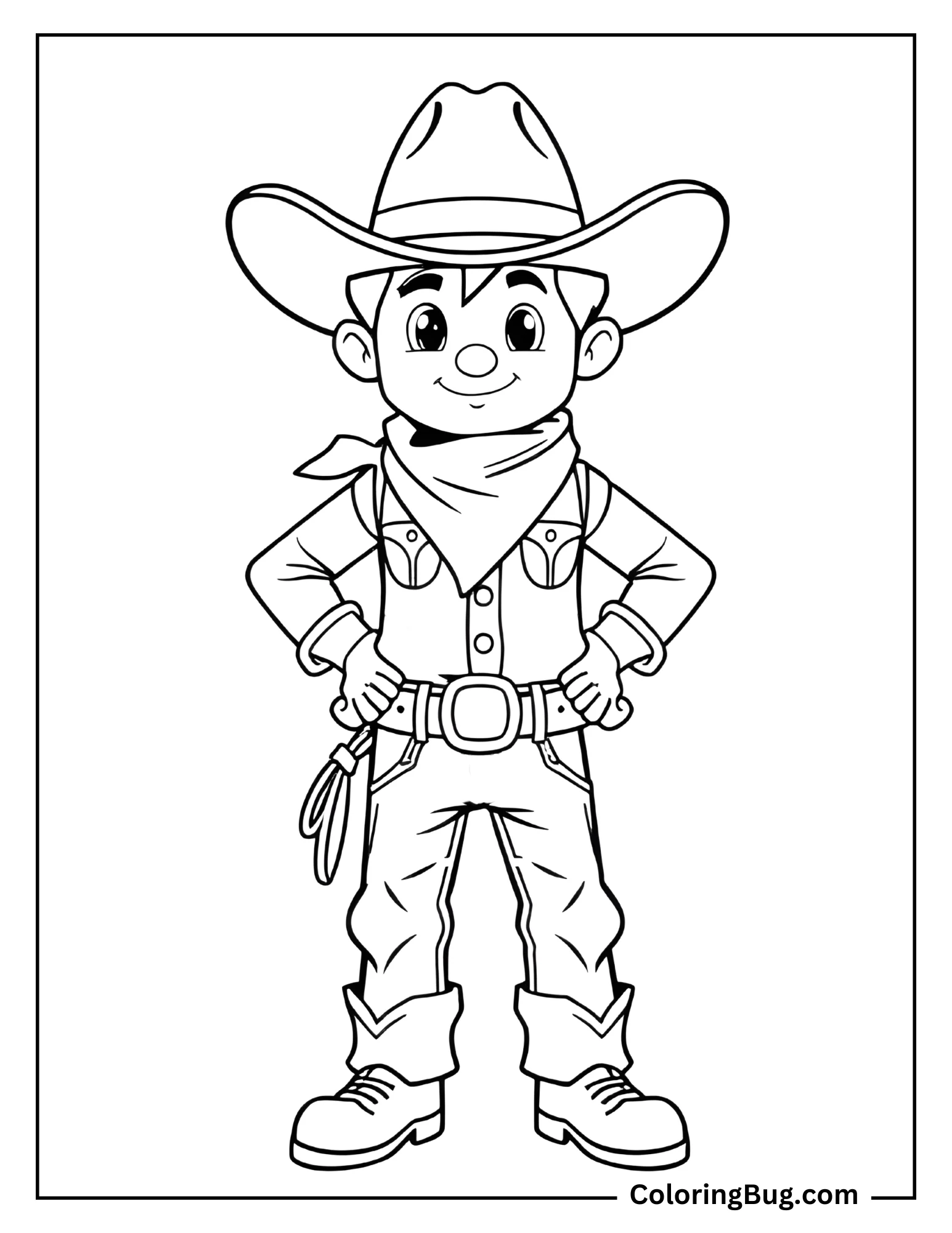30 Cowboy Coloring Pages (Free Printable PDFs)