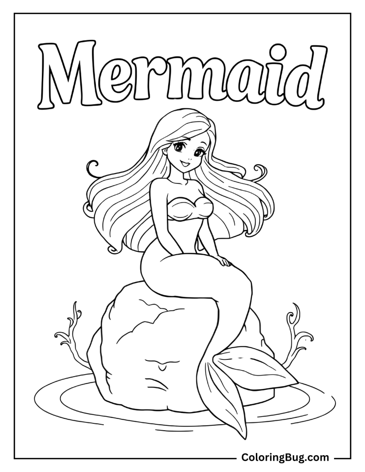70 Mermaid Coloring Pages (Free Printable PDFs)