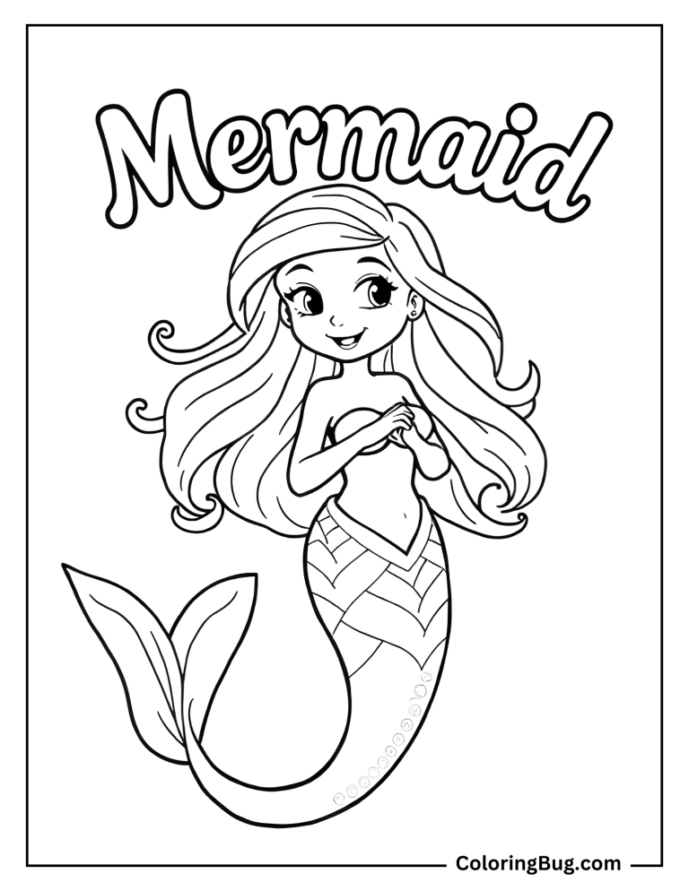 70 Mermaid Coloring Pages (Free Printable PDFs)