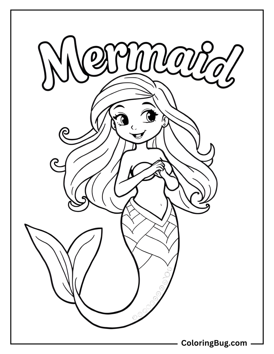 70 Mermaid Coloring Pages (Free Printable PDFs)