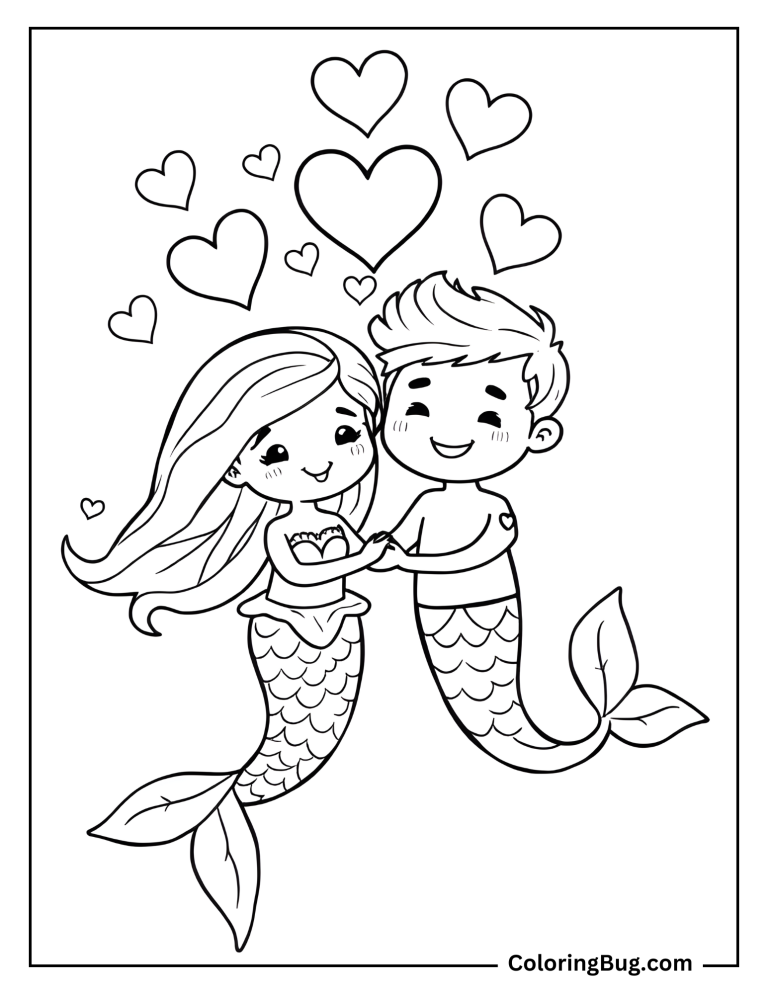 70 Mermaid Coloring Pages (Free Printable PDFs)