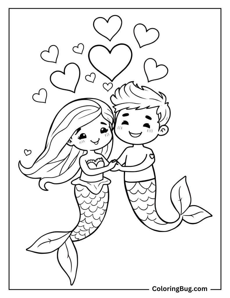 70 Mermaid Coloring Pages (Free Printable PDFs)