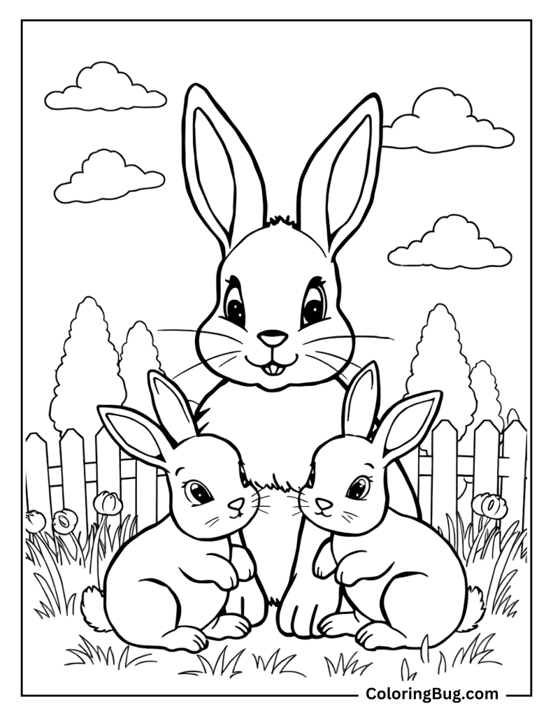 58 Cute Rabbit Coloring Pages (Free Printable PDFs)