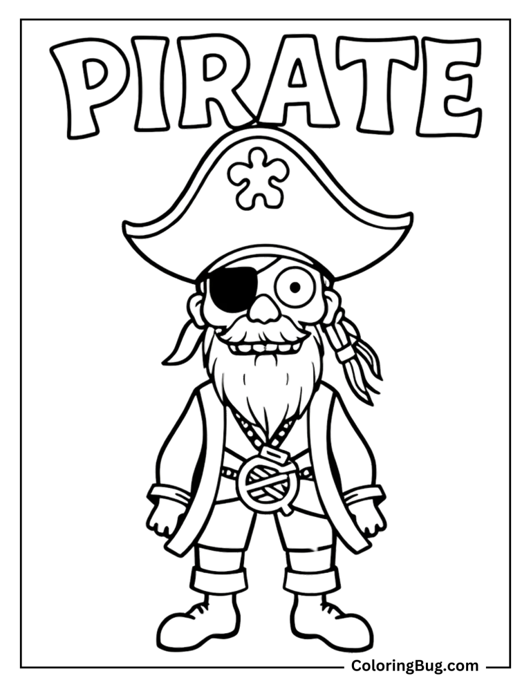 40 Cool Pirate Coloring Pages (Free Printable PDFs)