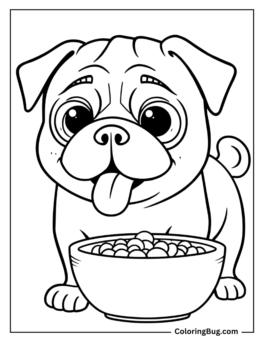 32 Cute Pug Coloring Pages (Free Printable PDFs)