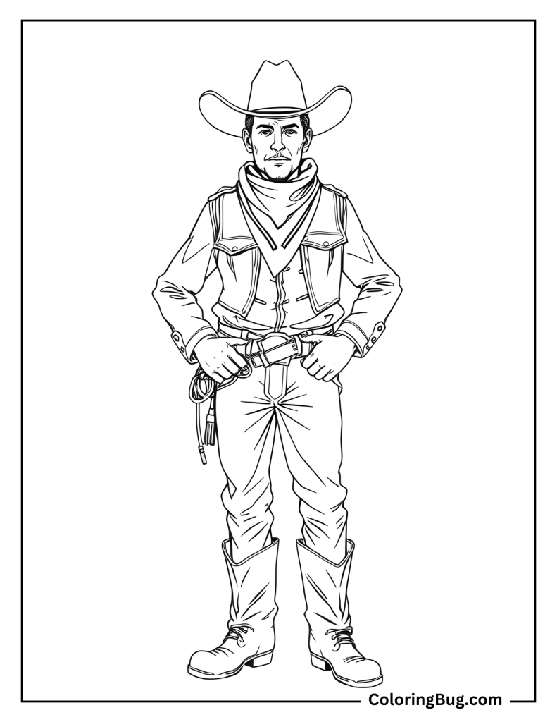 30 Cowboy Coloring Pages (Free Printable PDFs)