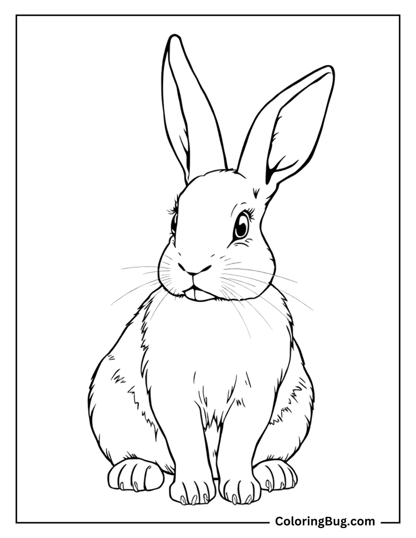 58 Cute Rabbit Coloring Pages (Free Printable PDFs)
