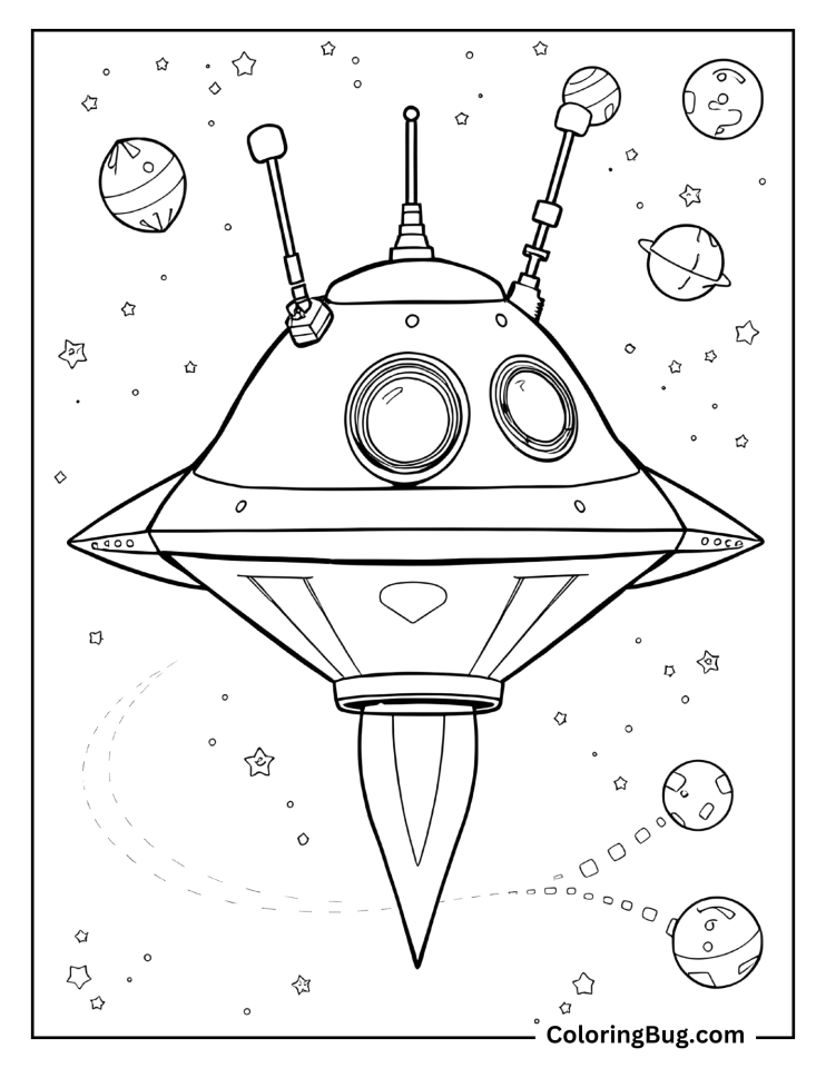 40 Alien Coloring Pages (Free Printable PDFs)