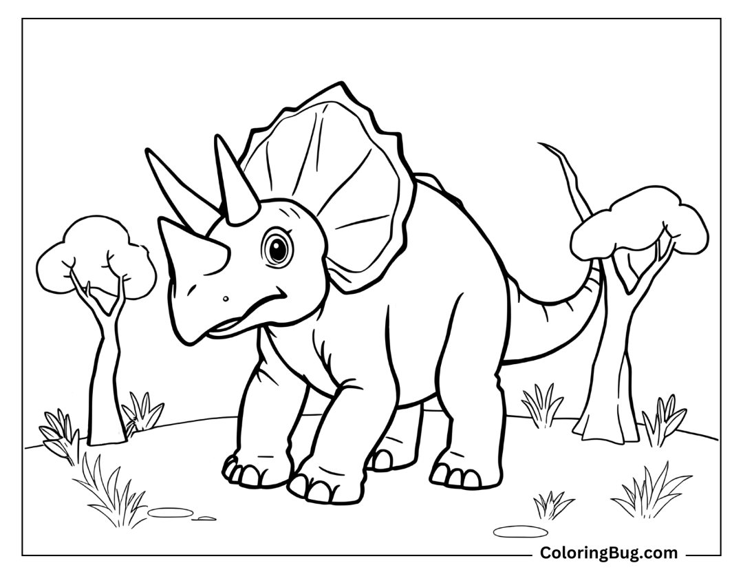 22 Triceratops Coloring Pages (Free Printable PDFs)