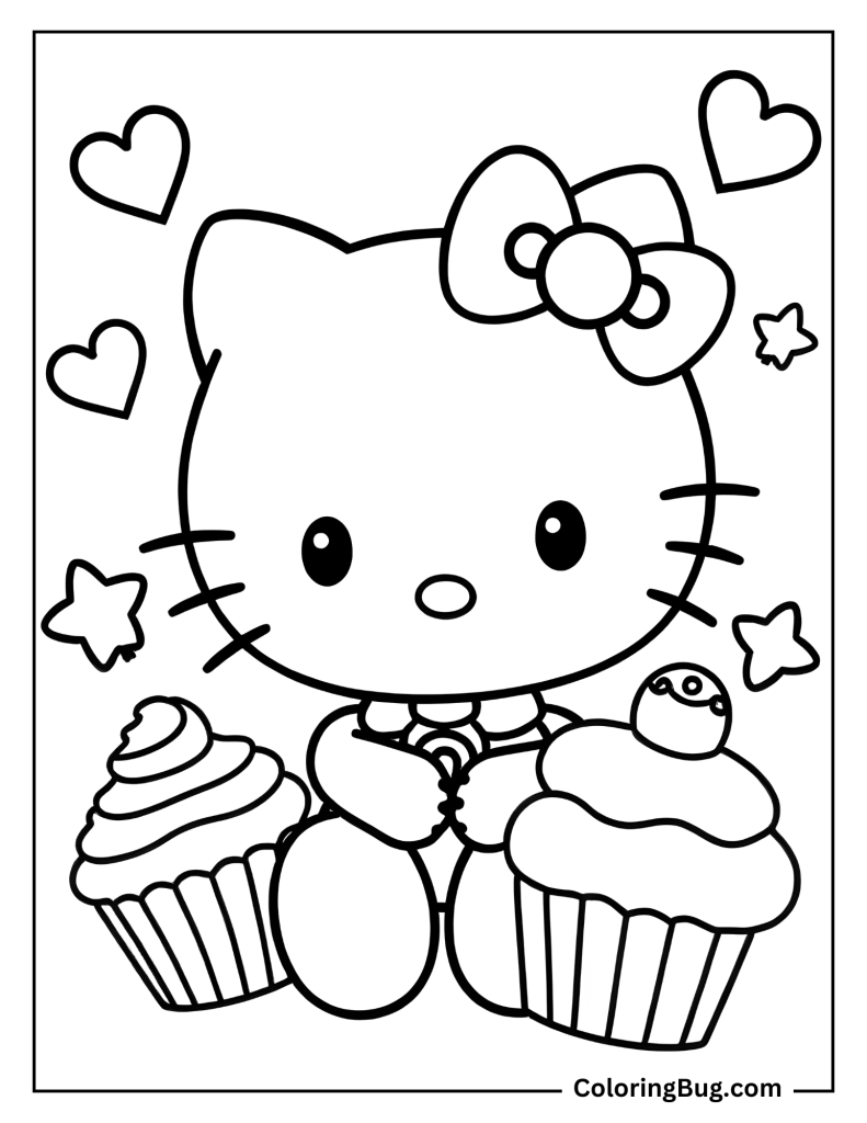 165+ Hello Kitty Coloring Pages (Free Printable PDFs)