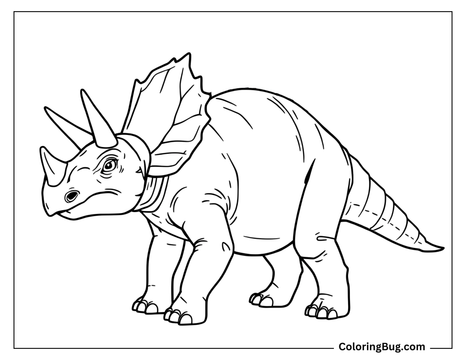 22 Triceratops Coloring Pages (Free Printable PDFs)