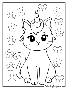 74 Cute Unicorn Cat Coloring Pages (Free Printable PDFs)