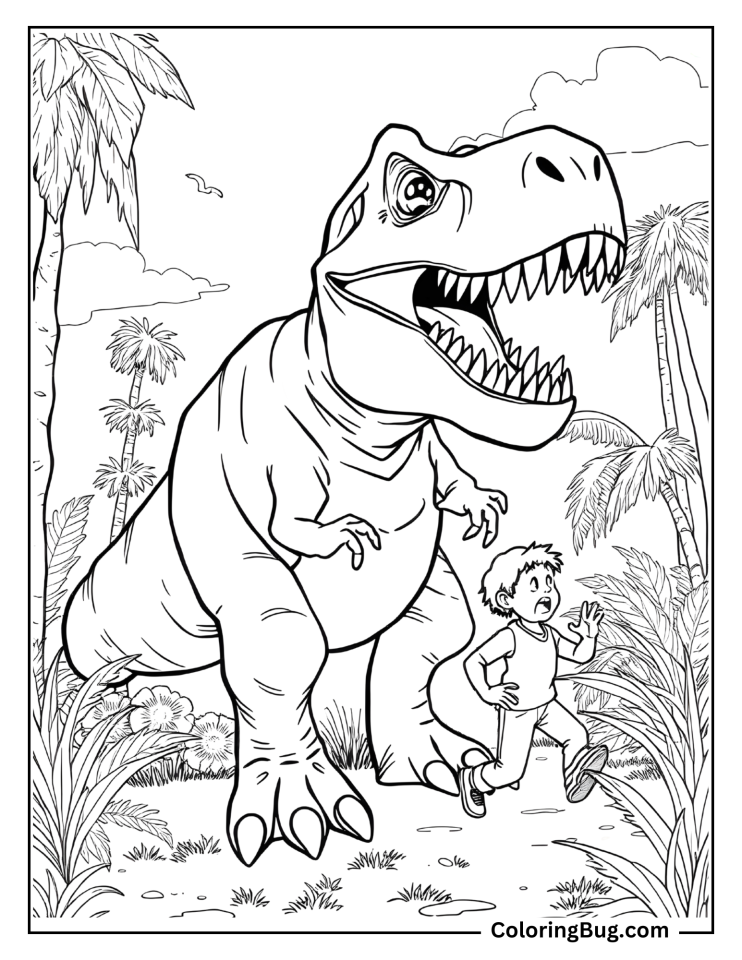 50 T-Rex Coloring Pages (Free Printable PDFs)