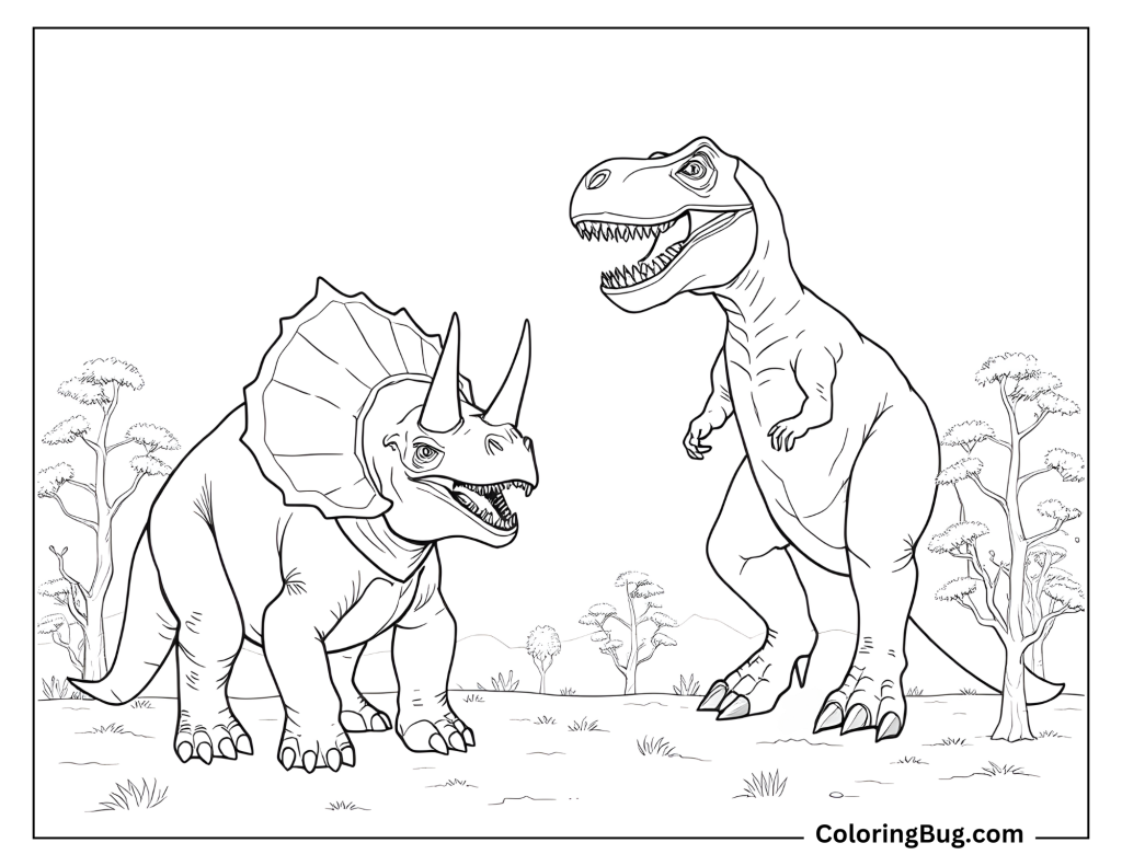 22 Triceratops Coloring Pages (Free Printable PDFs)