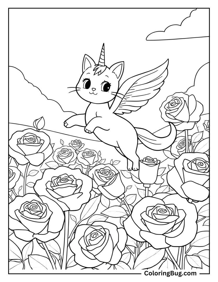74 Cute Unicorn Cat Coloring Pages (Free Printable PDFs)