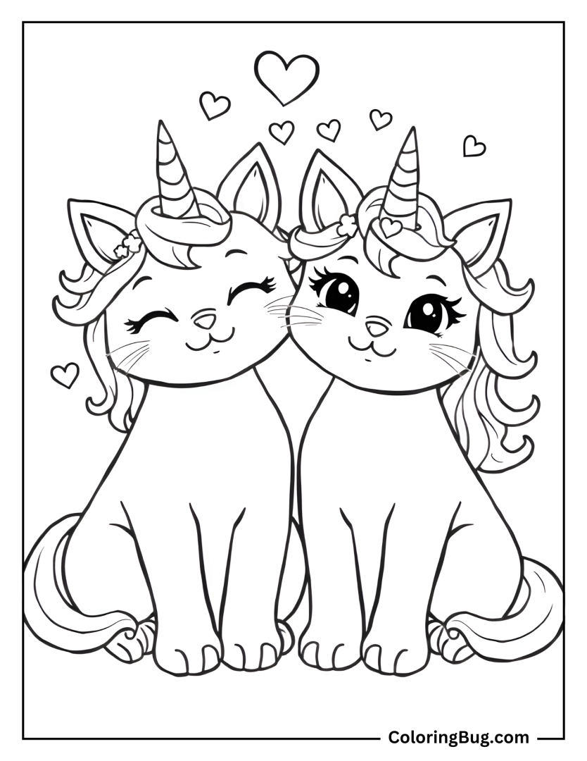 74 Cute Unicorn Cat Coloring Pages (Free Printable PDFs)