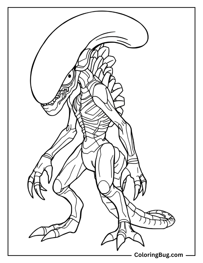 40 Alien Coloring Pages (Free Printable PDFs)