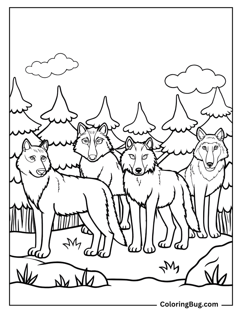 50 Wolf Coloring Pages (Free Printable PDFs)