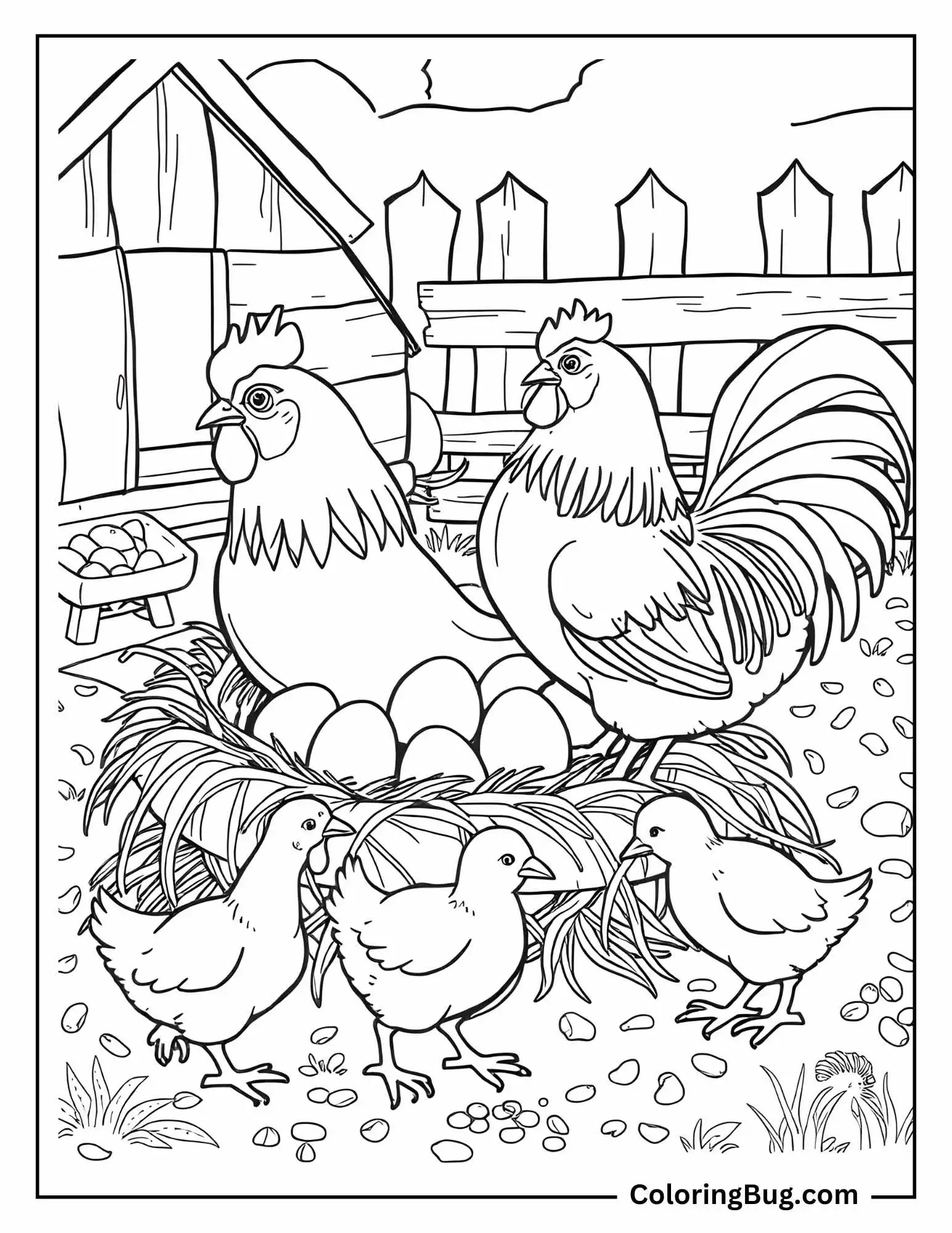 40 Chicken Coloring Pages (Free Printable PDFs)