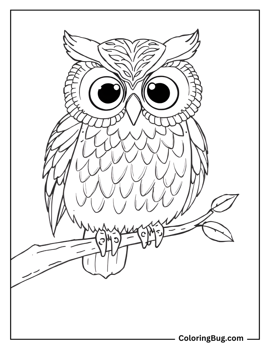 60+ Owl Coloring Pages (Free printable PDFs)