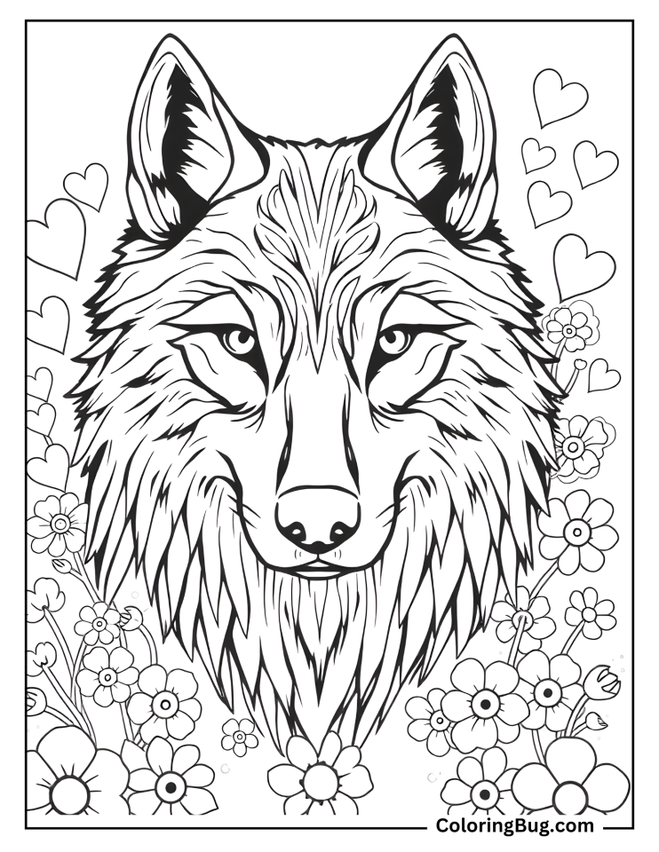 50 Wolf Coloring Pages (Free Printable PDFs)