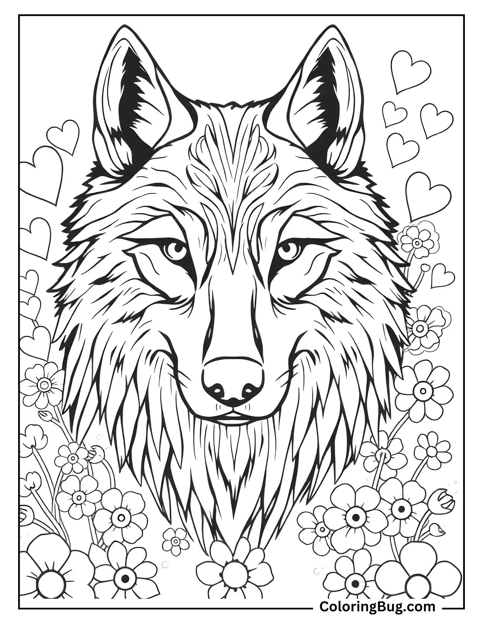50 Wolf Coloring Pages (Free Printable PDFs)