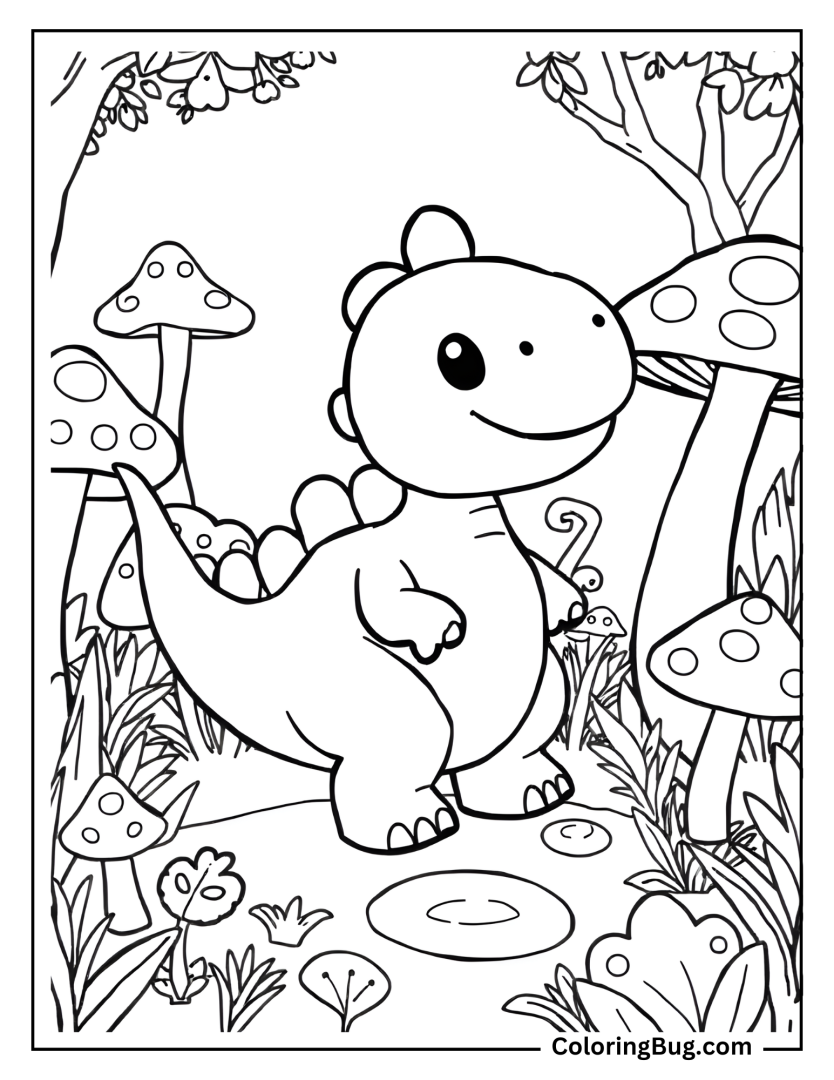 38 Cute Baby Dinosaur Coloring Pages (Free Printable PDFs)