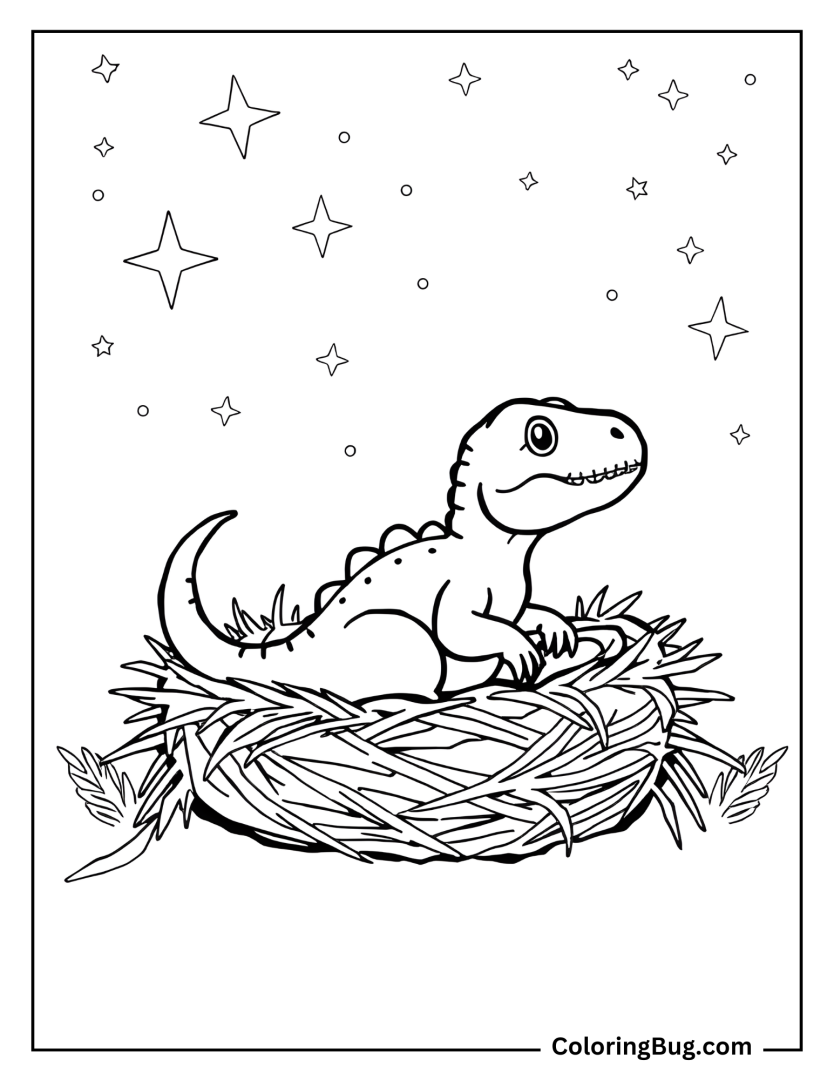 38 Cute Baby Dinosaur Coloring Pages (Free Printable PDFs)