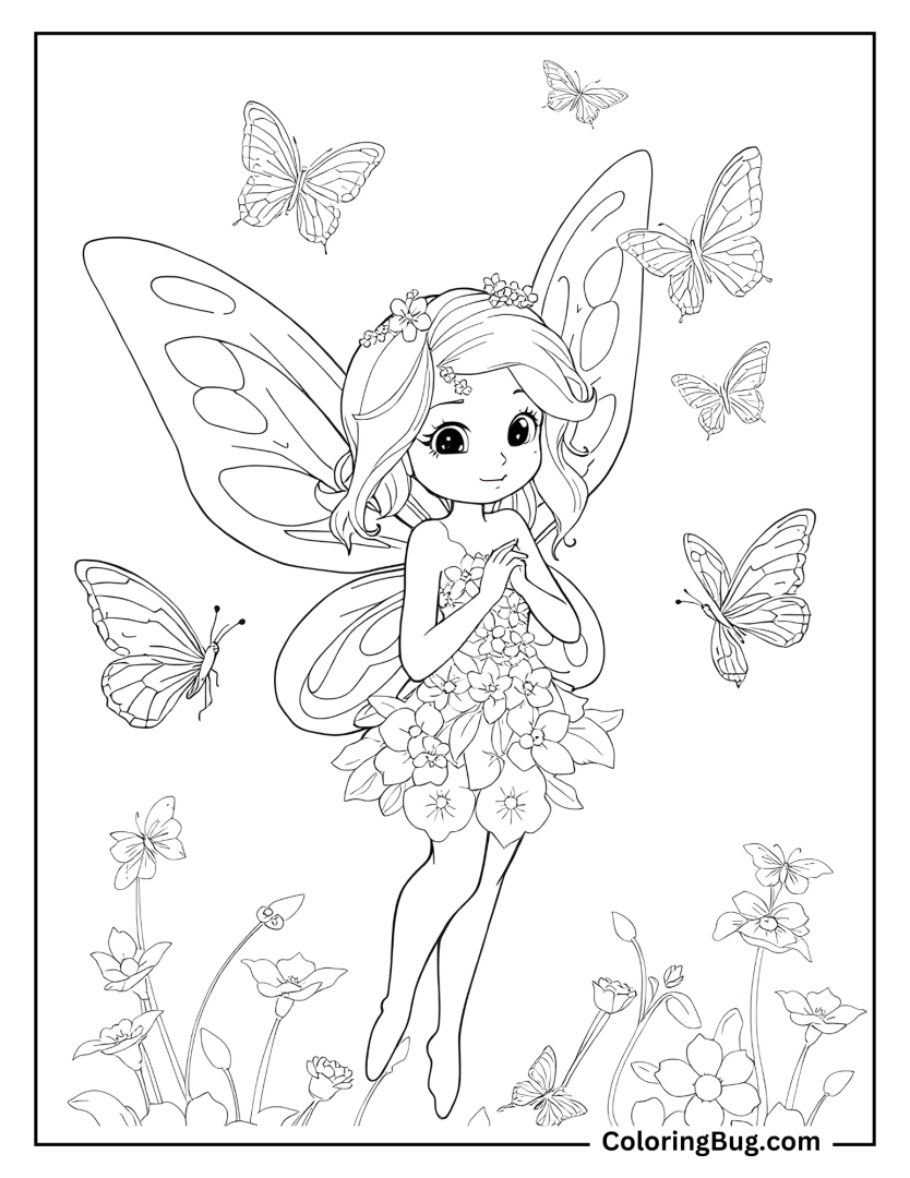 50 Fairy Coloring Pages (Free Printable PDFs)