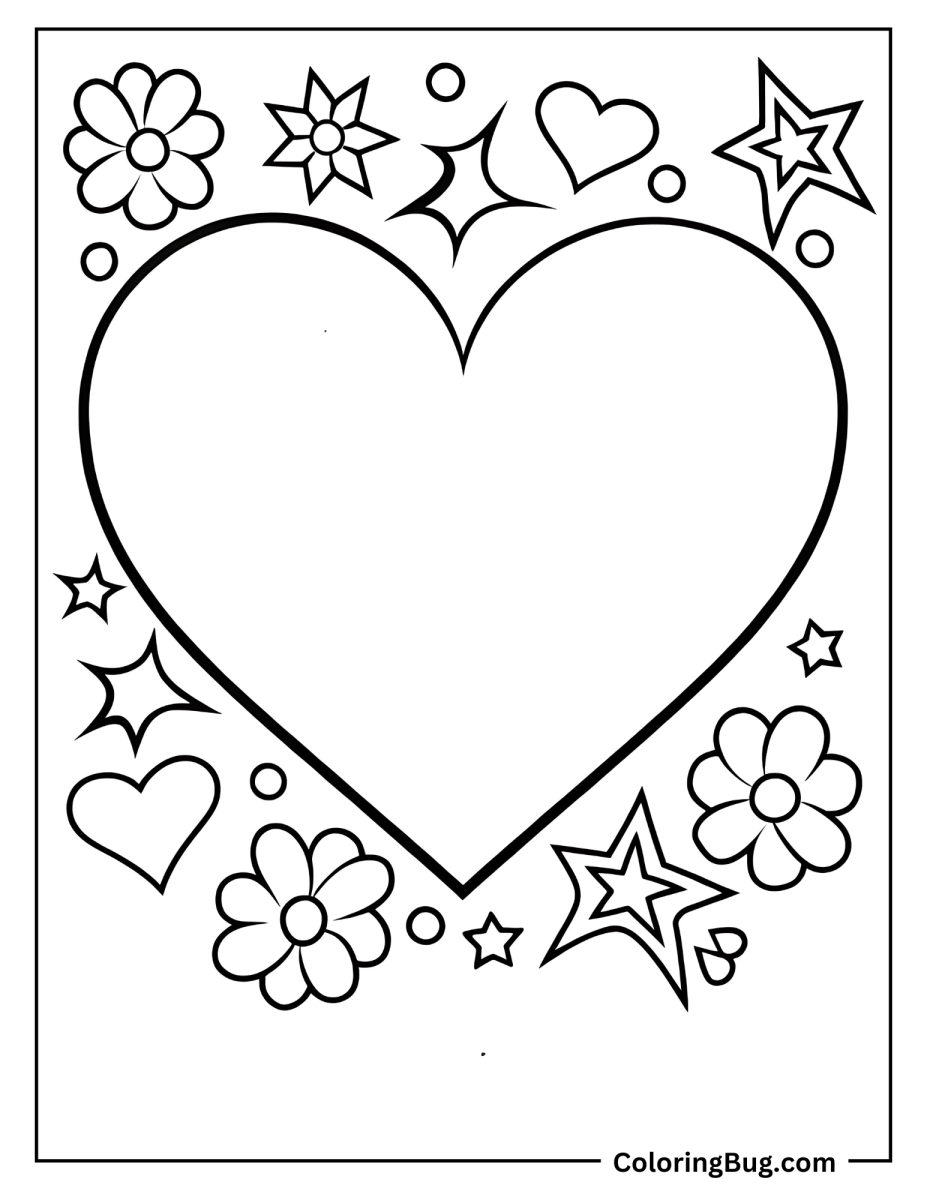 40+ Hearts and Flowers Coloring Pages (Free Printable PDFs)