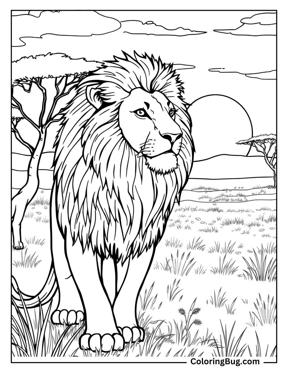 40 Lion Coloring Pages (Free Printable PDFs)