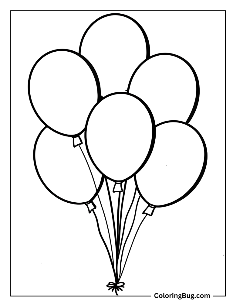 40 Balloons Coloring Pages (Free Printable PDFs)