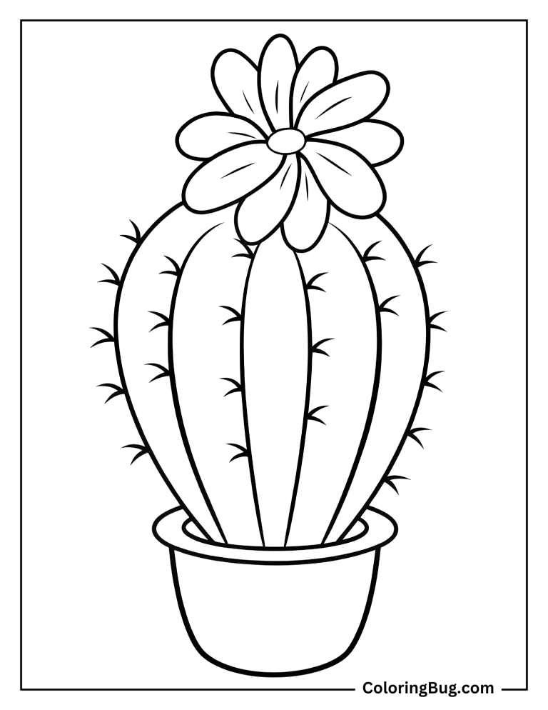 30 Cactus Coloring Pages (Free Printable PDFs)