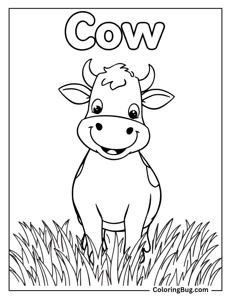 90+ Cow Coloring Pages (Free Printable PDFs)