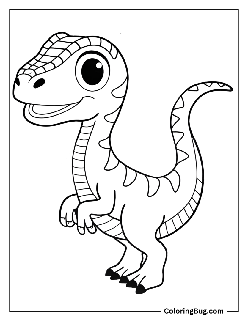 38 Cute Baby Dinosaur Coloring Pages (Free Printable PDFs)