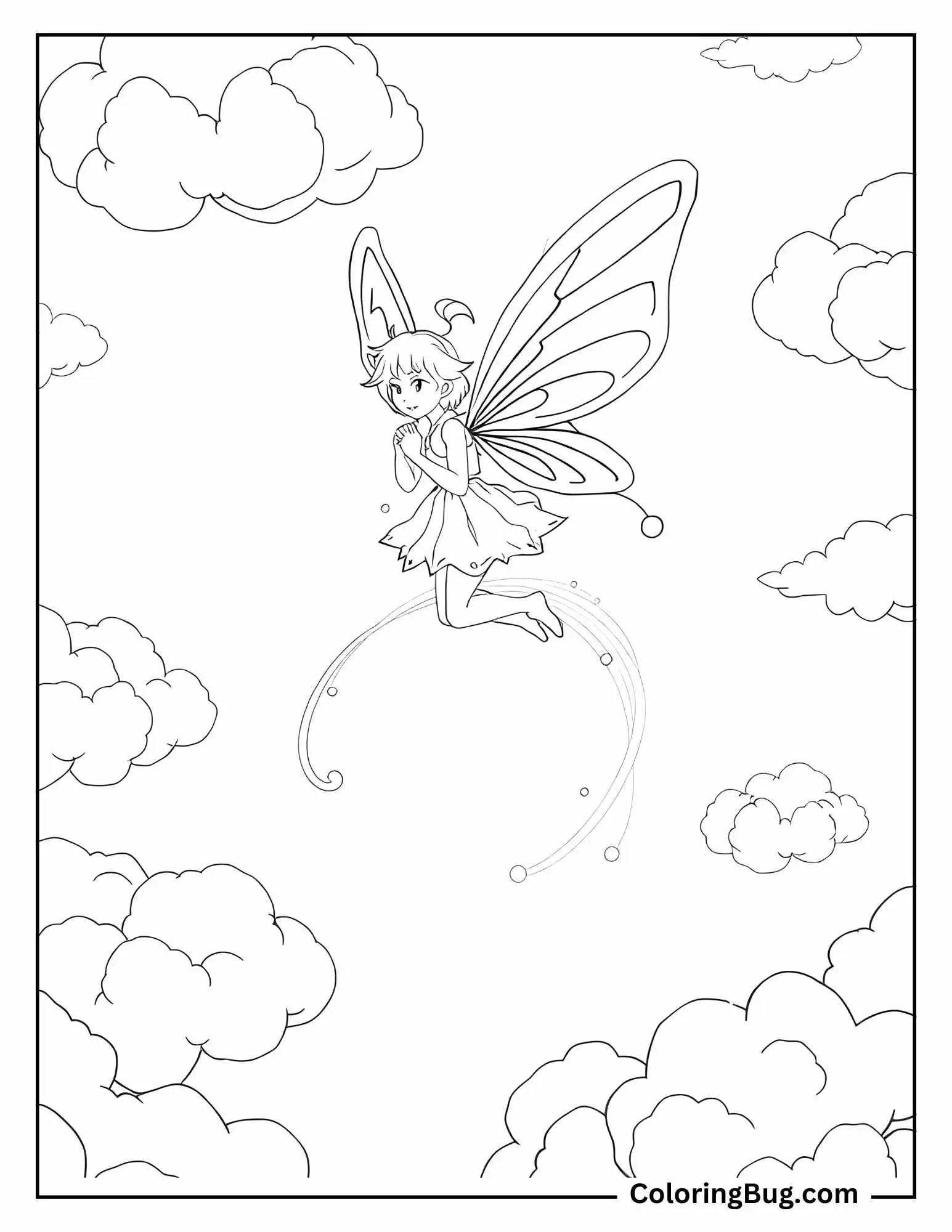 50 Fairy Coloring Pages (Free Printable PDFs)