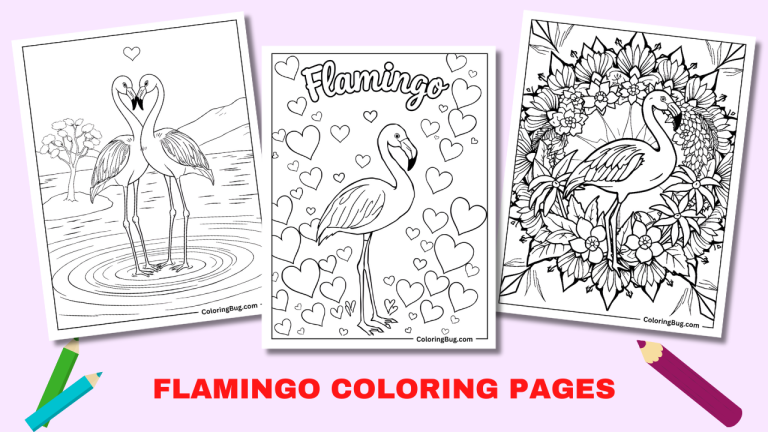 28 Flamingo Coloring Pages (Free Printable PDFs)