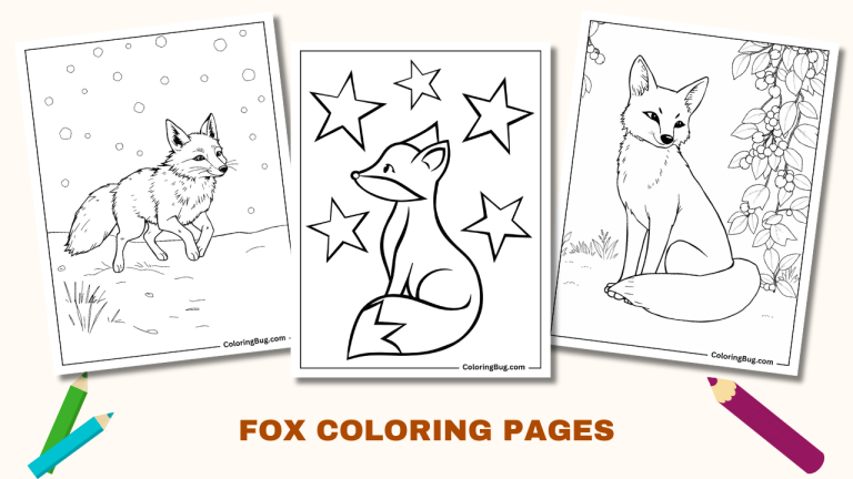 50 Fox Coloring Pages (Free Printable PDFs)