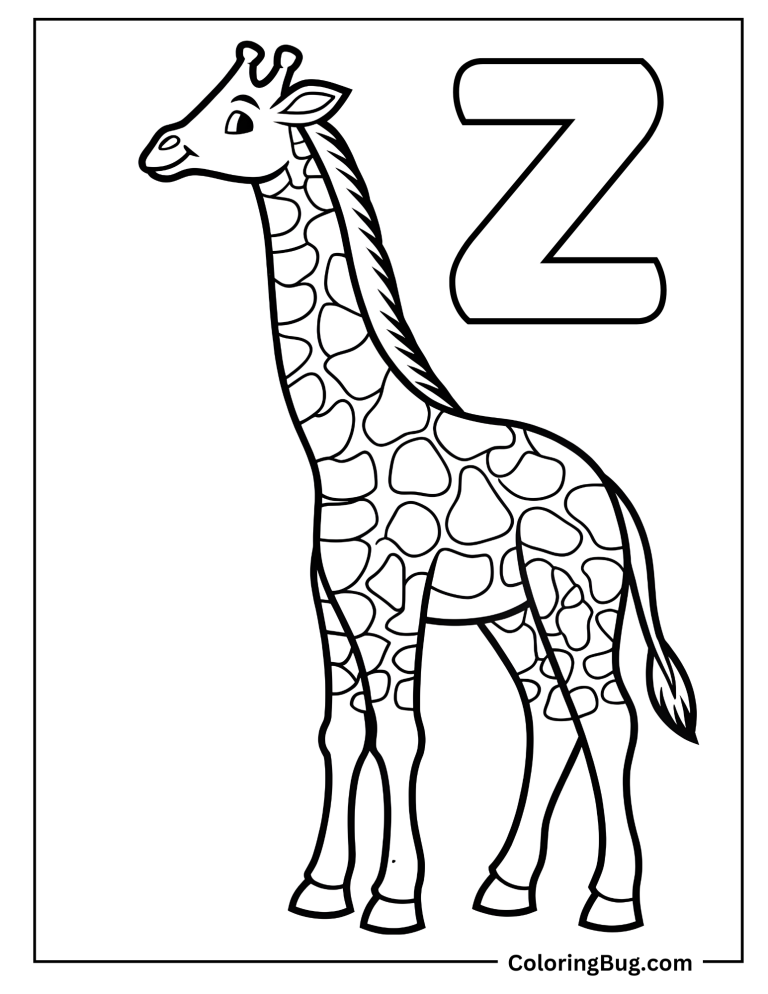 42 Giraffe Coloring Pages (Free Printable PDFs)