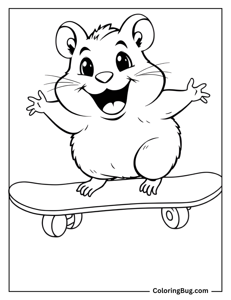 50 Hamster Coloring Pages (Free printable PDFs)