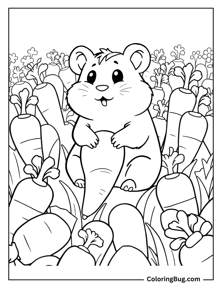 50 Hamster Coloring Pages (Free printable PDFs)